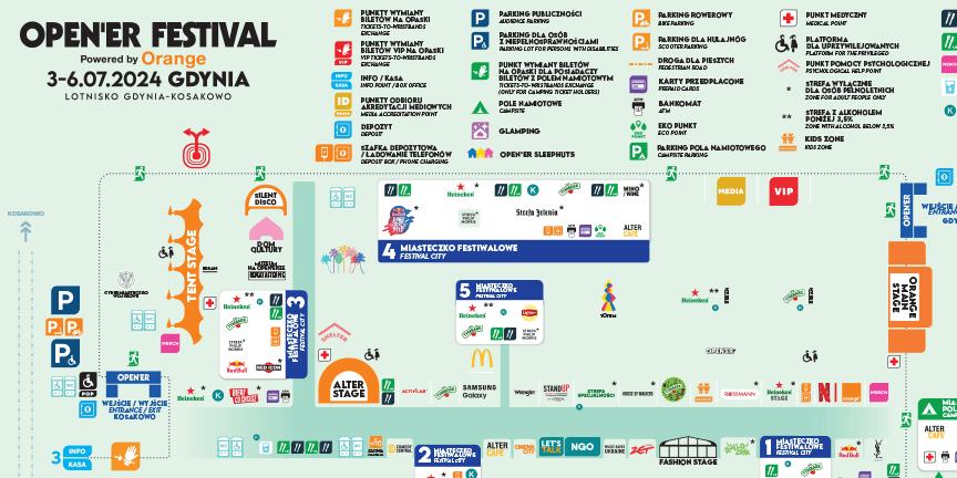 Mapa Open'era 2024! - aktualności - Open'er Festival